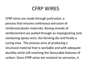 Carbon fibre reinforce polymer(cfrp) | PPTX