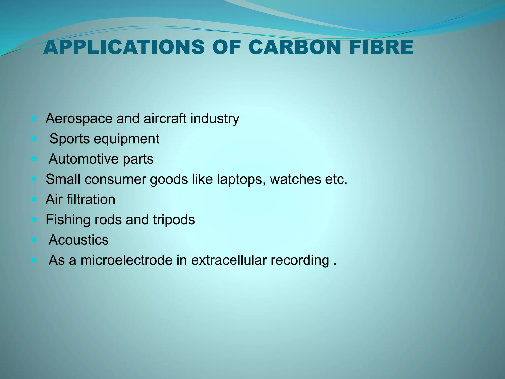 Carbon fibres and its application | PPT