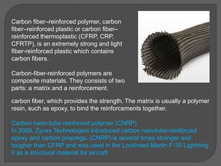 Carbon fibres(snigdha) | PPTX