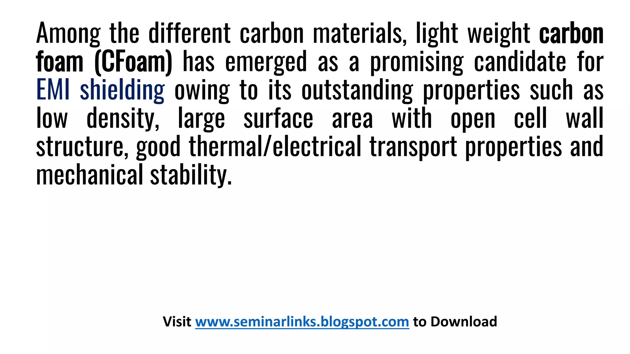 Carbon Foam Military Applications | PDF