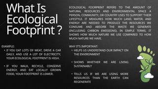 CARBON FOOTPRINT: ECOLOGICAL FOOTPRINT Interrelationship, Examples ...