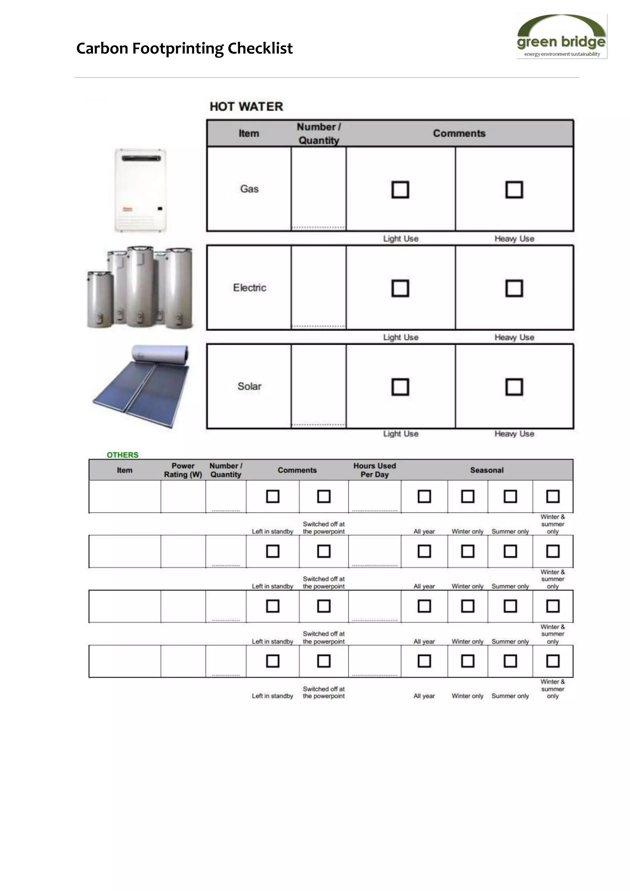 Carbon footprinting checklist | PDF