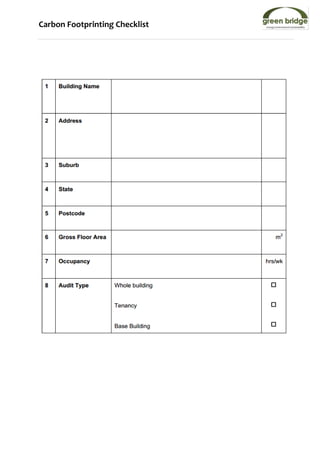 Carbon footprinting checklist | PDF