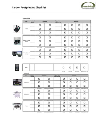 Carbon footprinting checklist | PDF