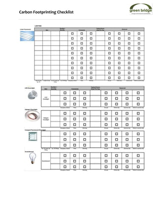Carbon footprinting checklist | PDF