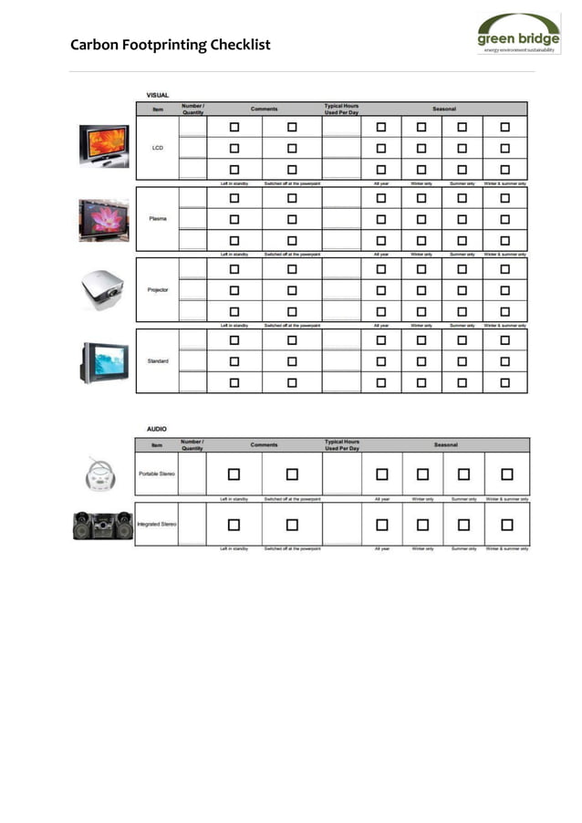 Carbon footprinting checklist | PDF