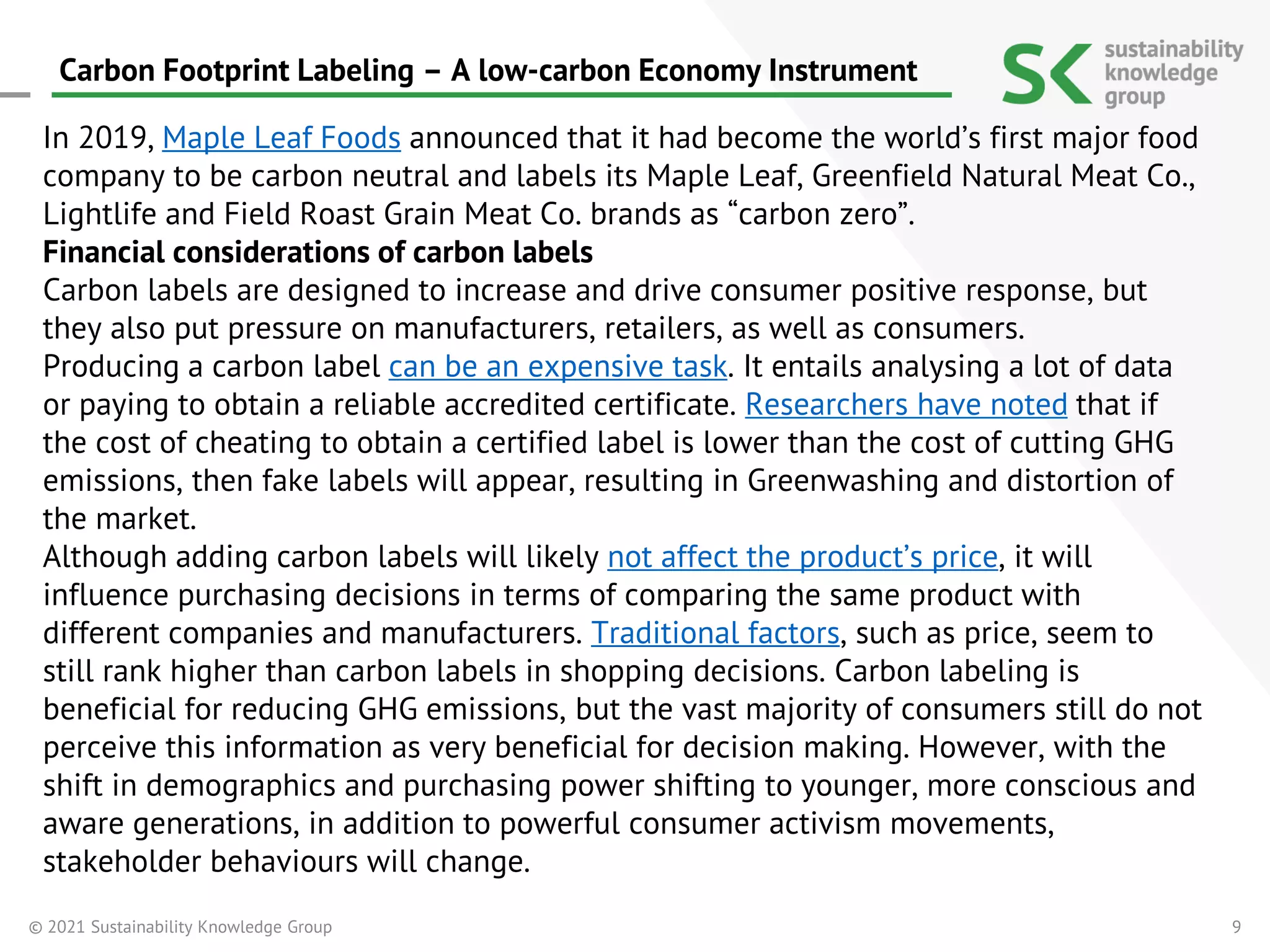 Carbon Footprint Labeling – A low-carbon Economy Instrument | PDF