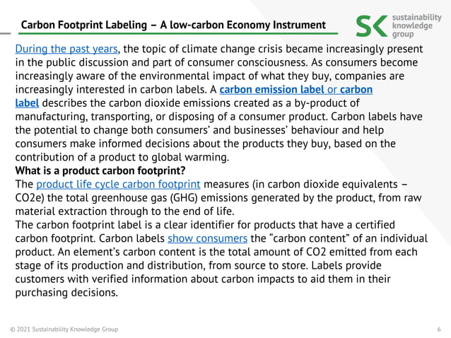 Carbon Footprint Labeling – A low-carbon Economy Instrument | PPT