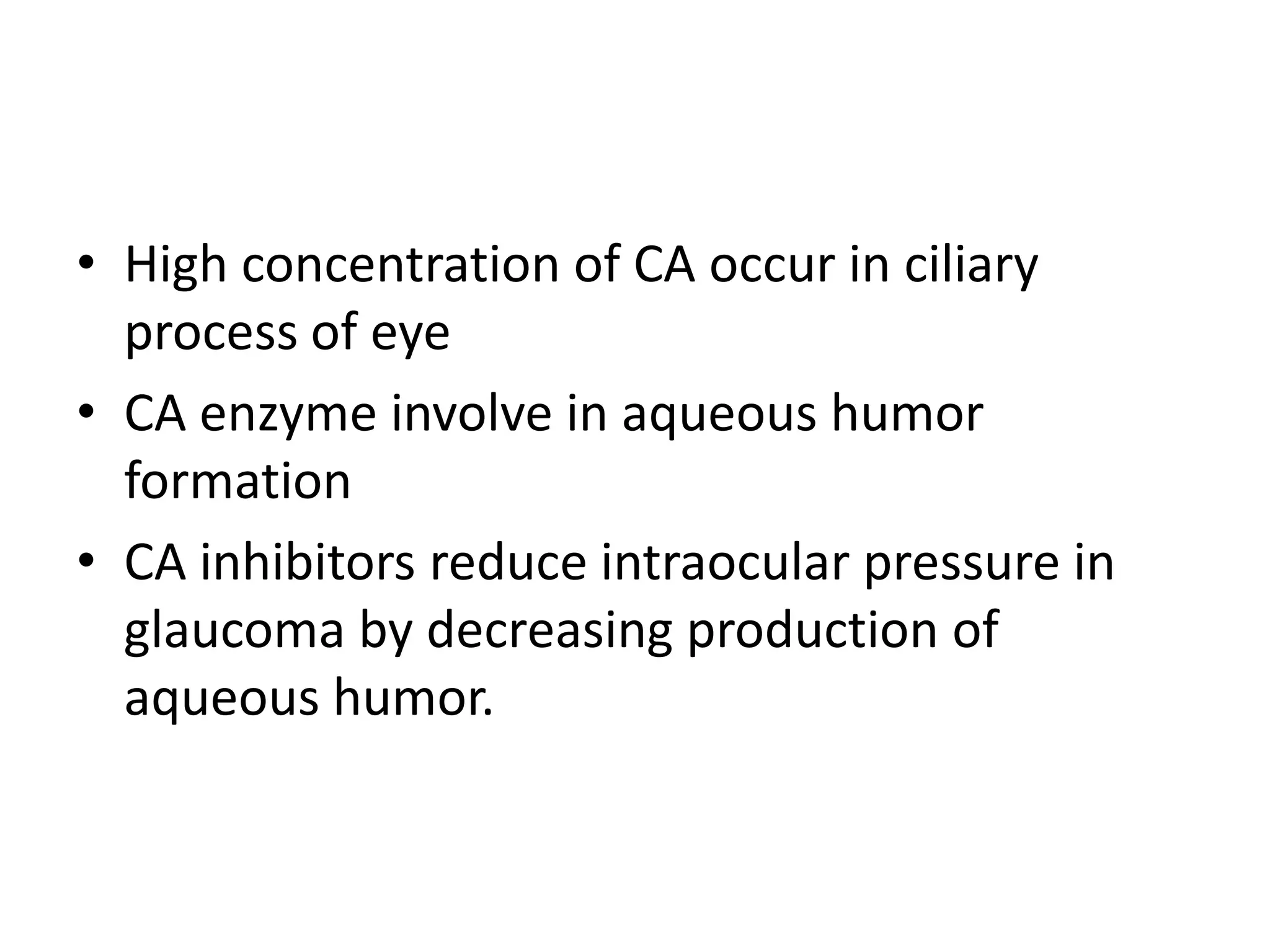Carbonic anhydrase inhibitor gruop 5 | PPTX
