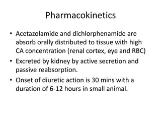 Carbonic anhydrase inhibitor gruop 5 | PPTX