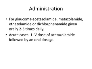 Carbonic anhydrase inhibitor gruop 5 | PPTX