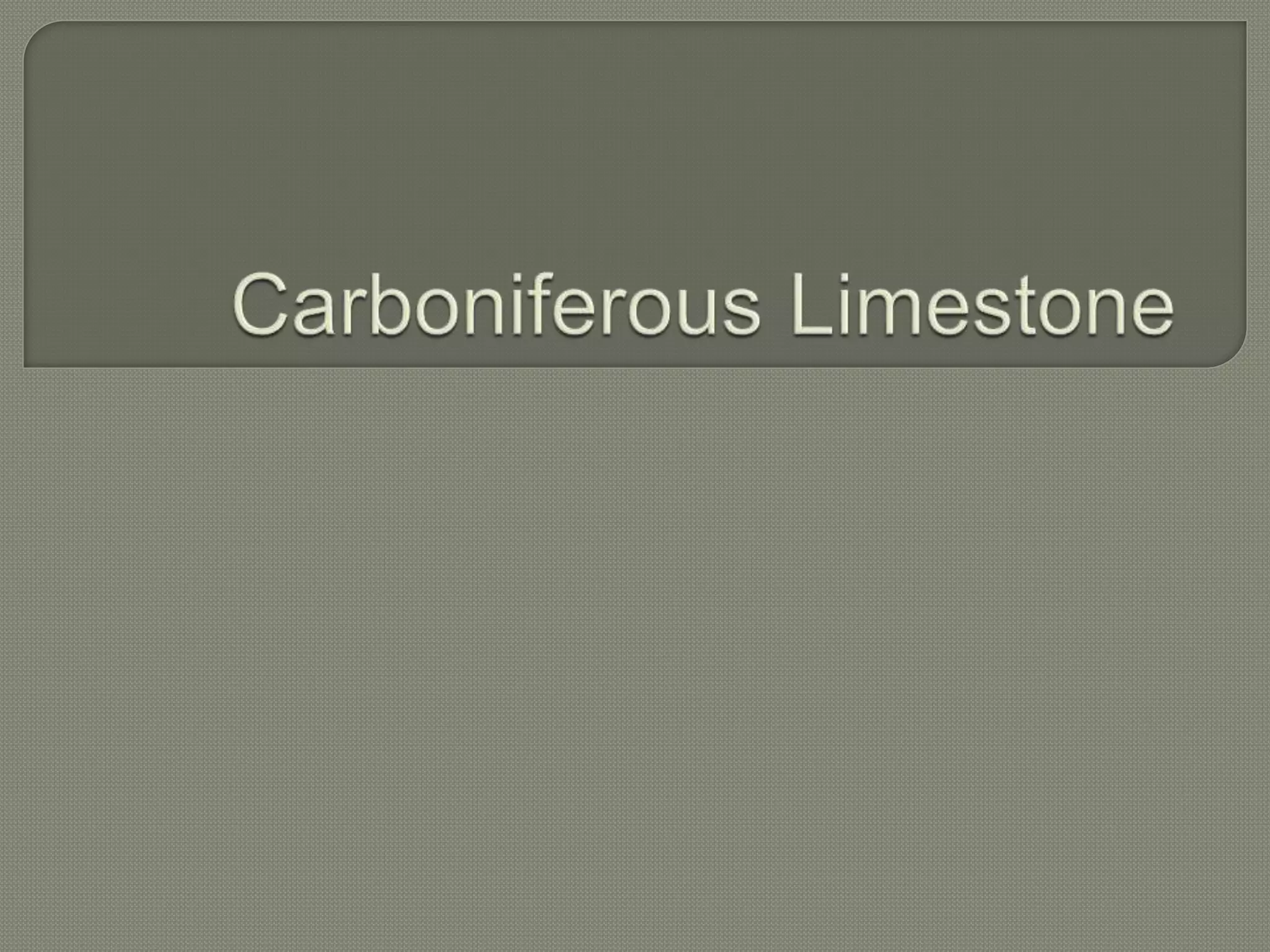 Carboniferous limestone | PPTX