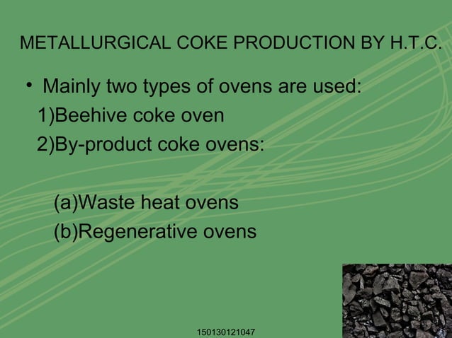Carbonisation of coal | PPT