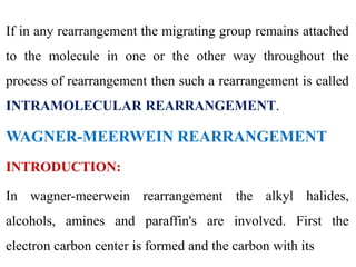 CARBONIUM ION REARRANGEMENT.ppt | Chemistry | Science