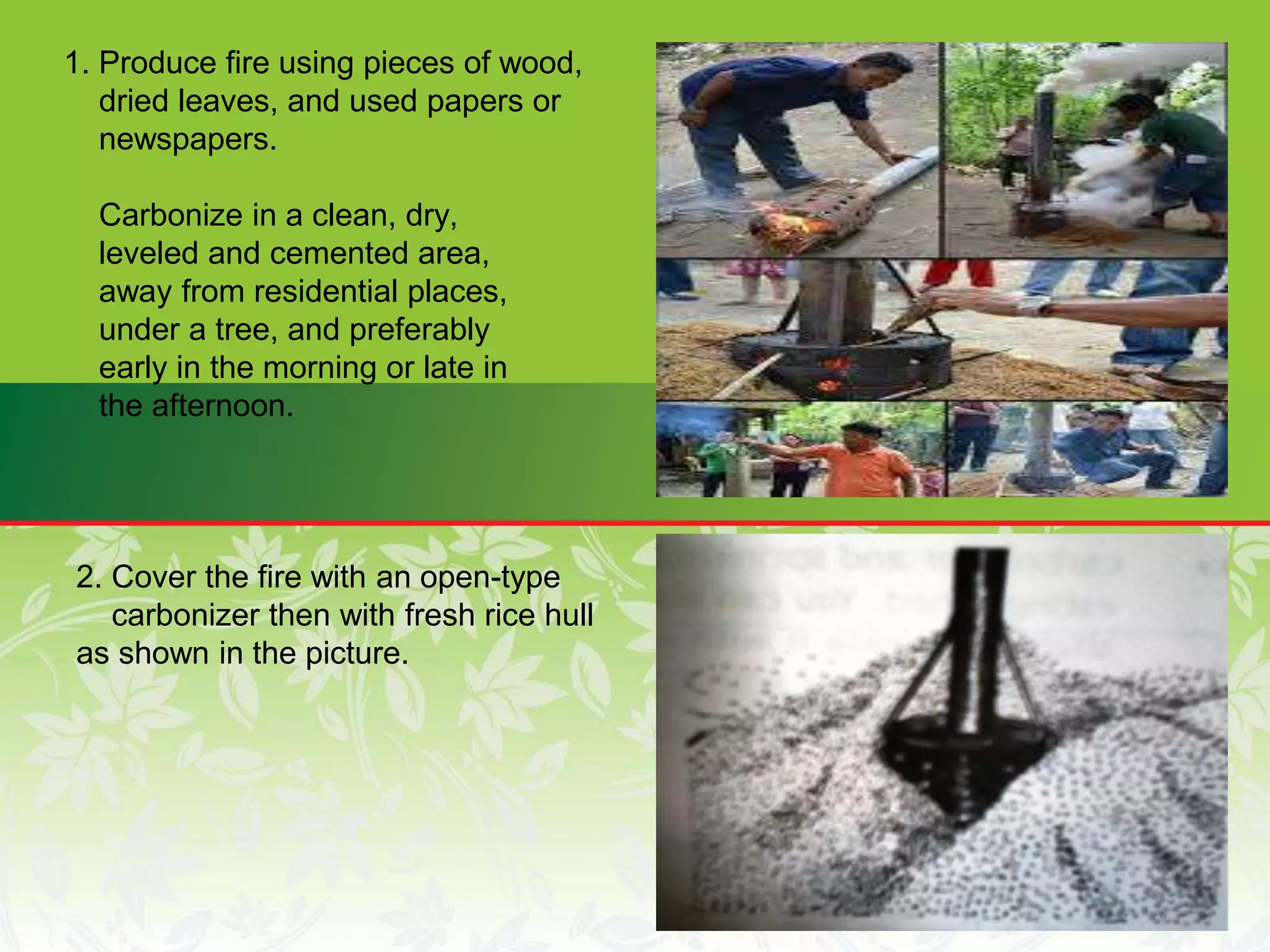 Carbonize rice hull production | PPTX