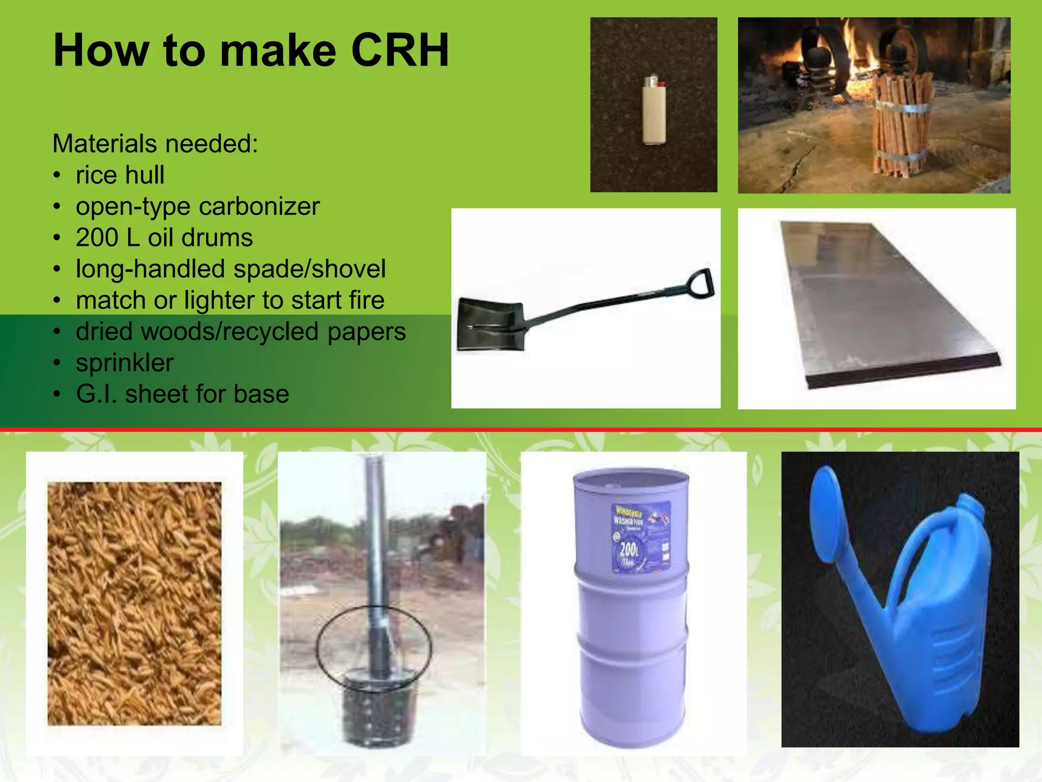 Carbonize rice hull production new presentation | PPTX