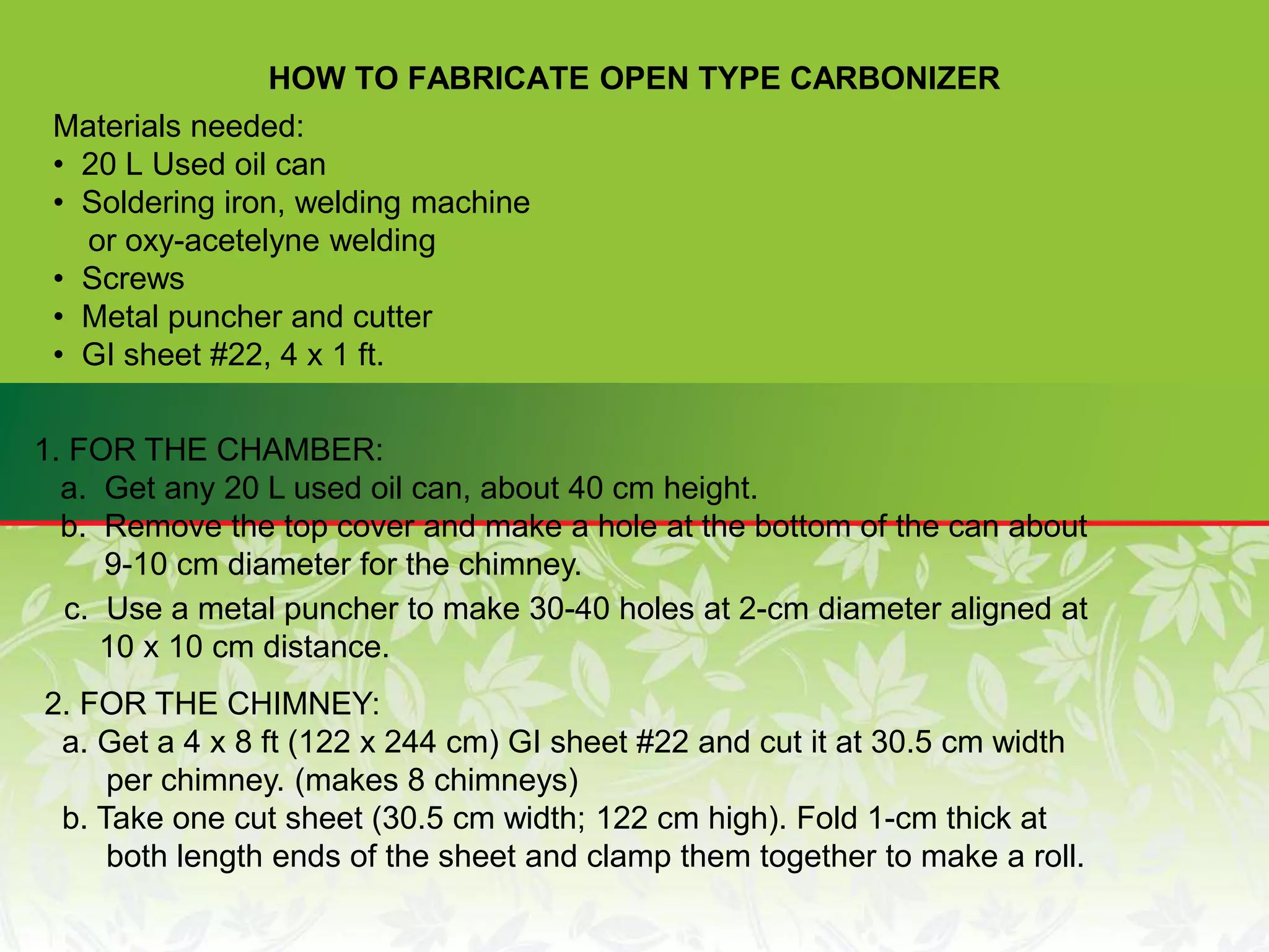 Carbonize rice hull production new presentation | PPTX