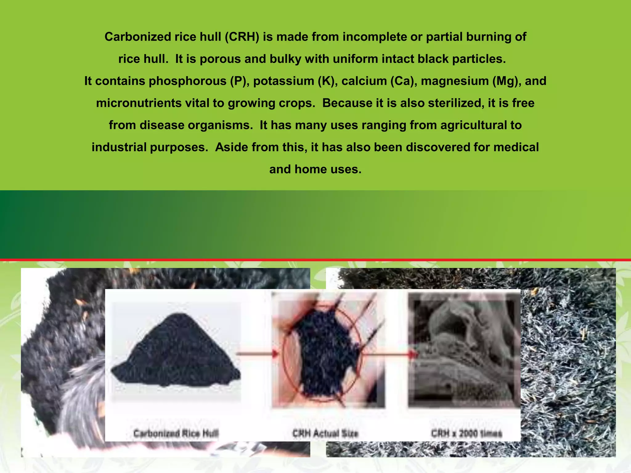 Carbonize rice hull production new presentation | PPTX