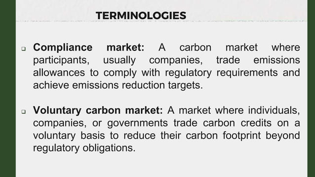 Carbon Market Meaning and its System ..pptx