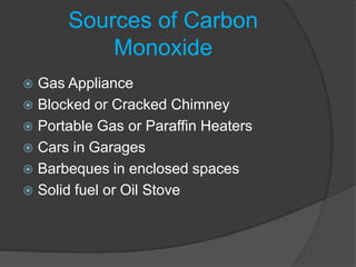 Carbon monoxide | PPTX | Home & Garden