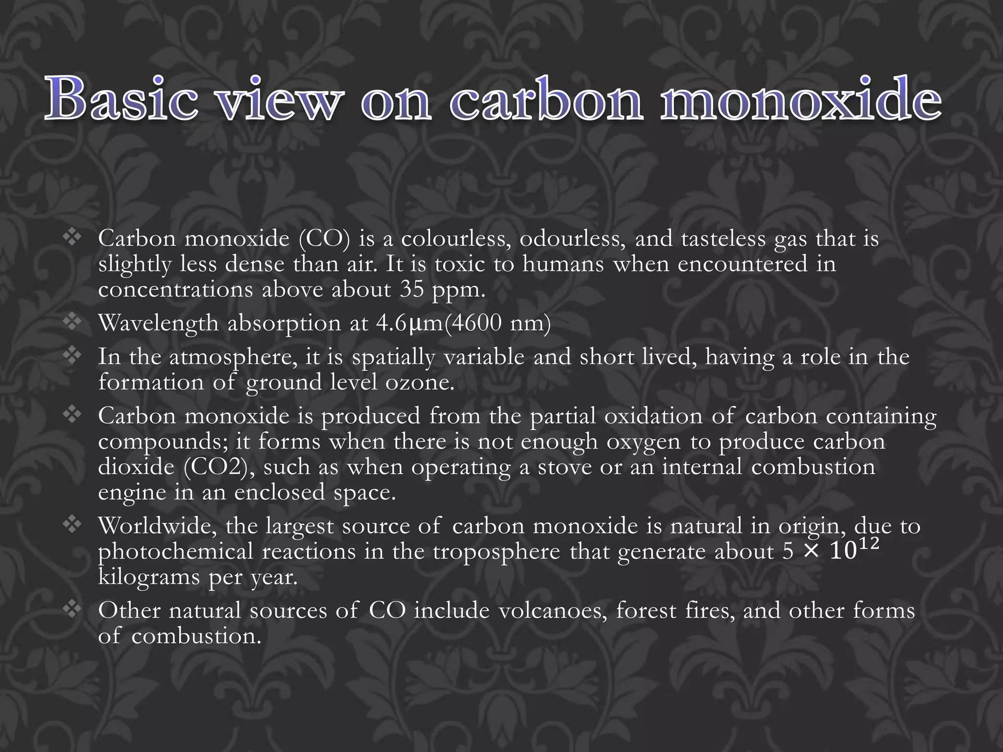 Carbon monoxide | PPTX