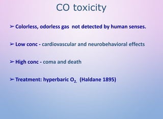 Carbon monoxide in signal transduction - gasotransmitter | PPTX