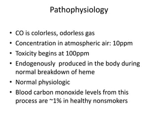 Carbonmonoxide poisioning and Its management | PPTX
