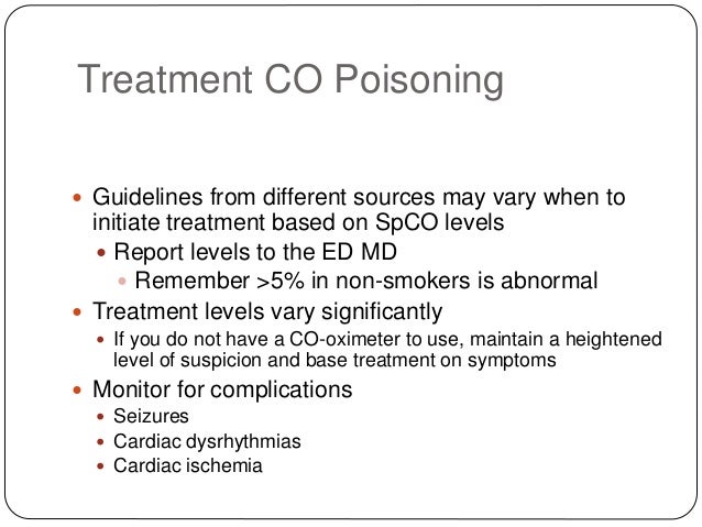 Carbon Monoxide Poisoning Treatment