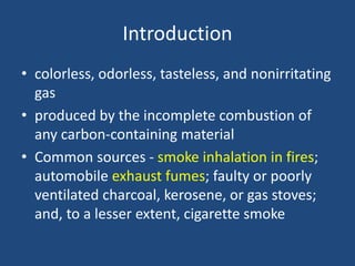 Carbon monoxide poisoning. h y aung | PPTX