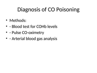 Carbon_Monoxide_Poisoning , silent killer: Co poisoning | PPTX