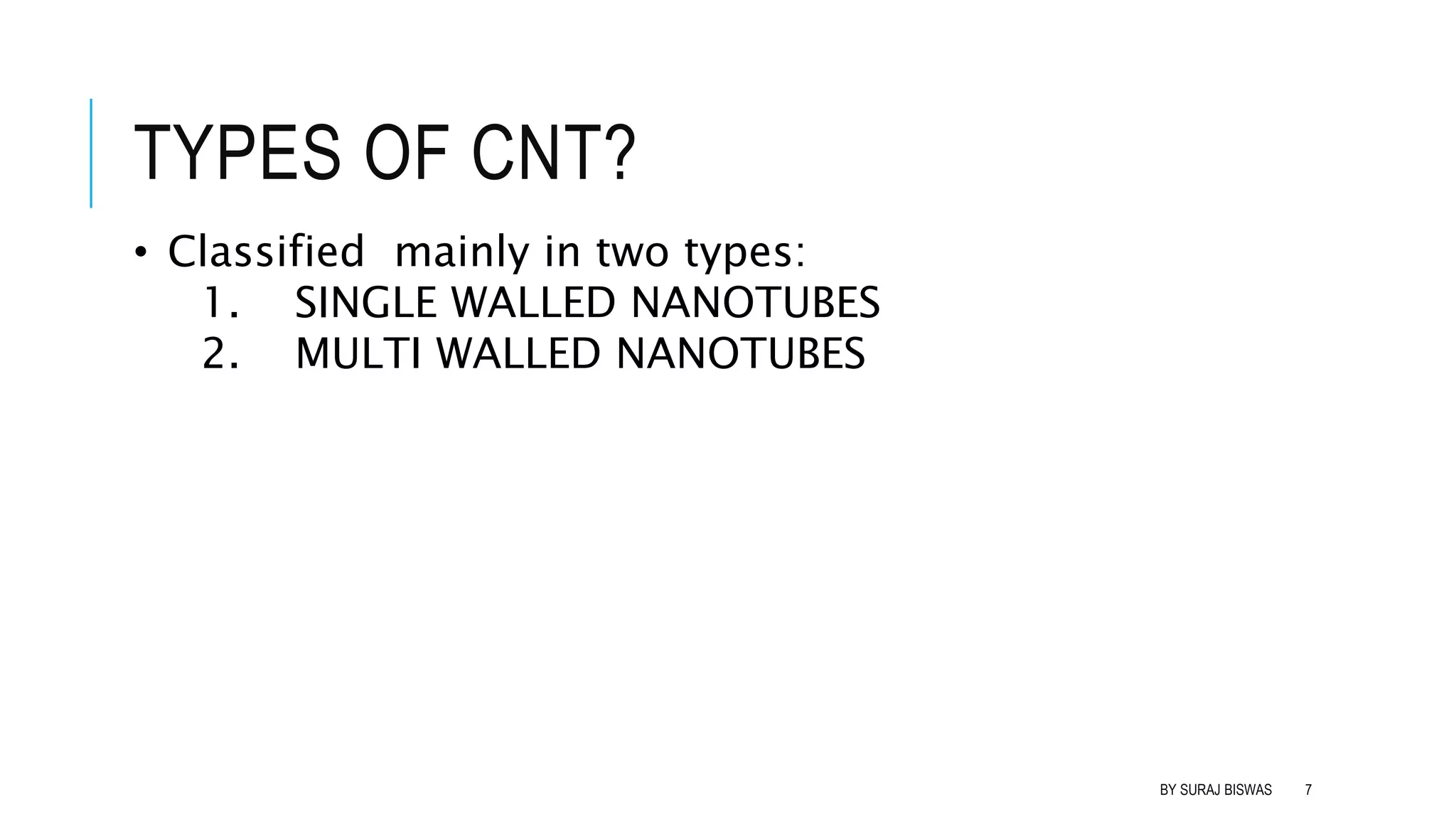 Carbon Nano Tube (CNT) | PPTX