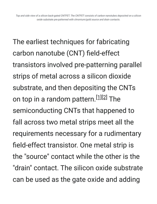 Carbon Nanotube Field Effect Transistor Wikipedia Pdf