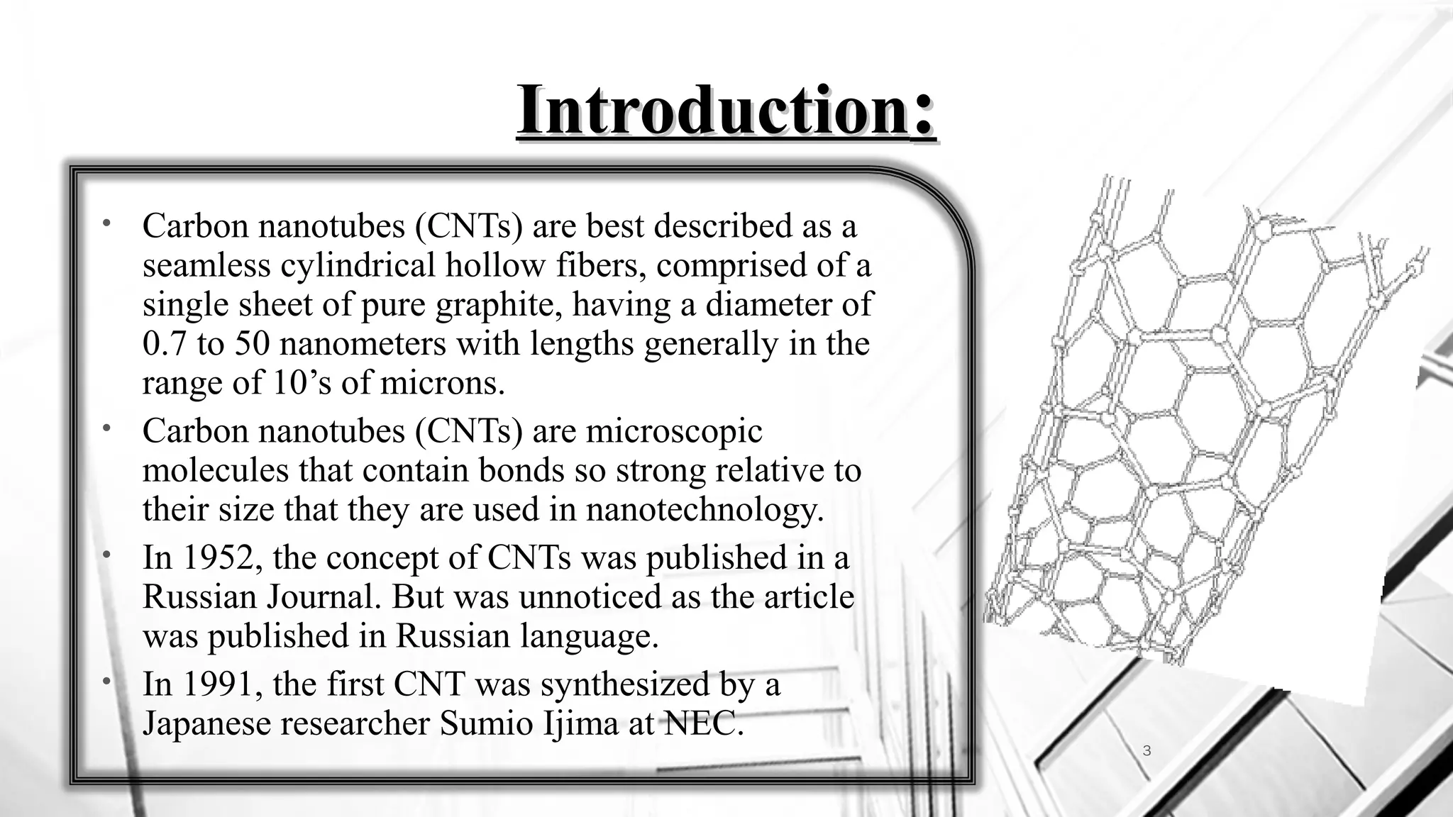 Carbon Nano-tubes in Civil Engineering | PPT