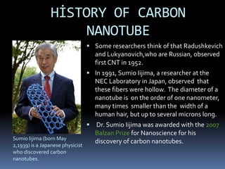 Carbon nanotubes | PPTX