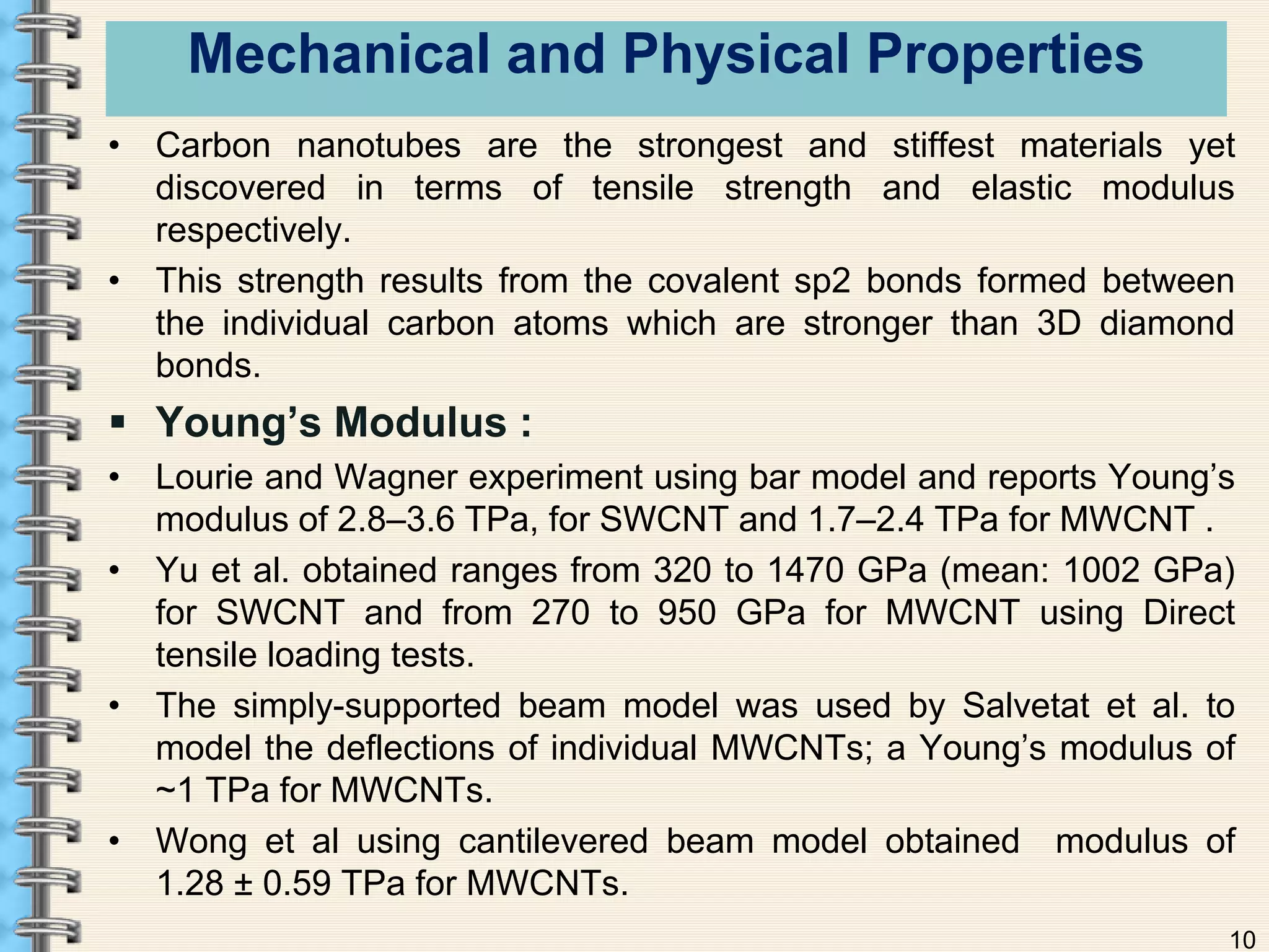 Carbon nanotubes properties and applications | PPTX