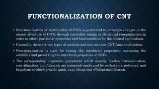 Carbon nano tubes(cnt) | PPTX