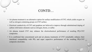 Carbon nanotube supercapacitors | PPTX