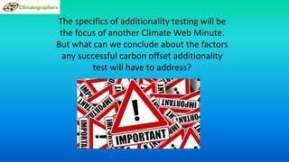 Carbon offset additionality | PDF