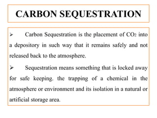 Carbon sequestration and its types | PPTX