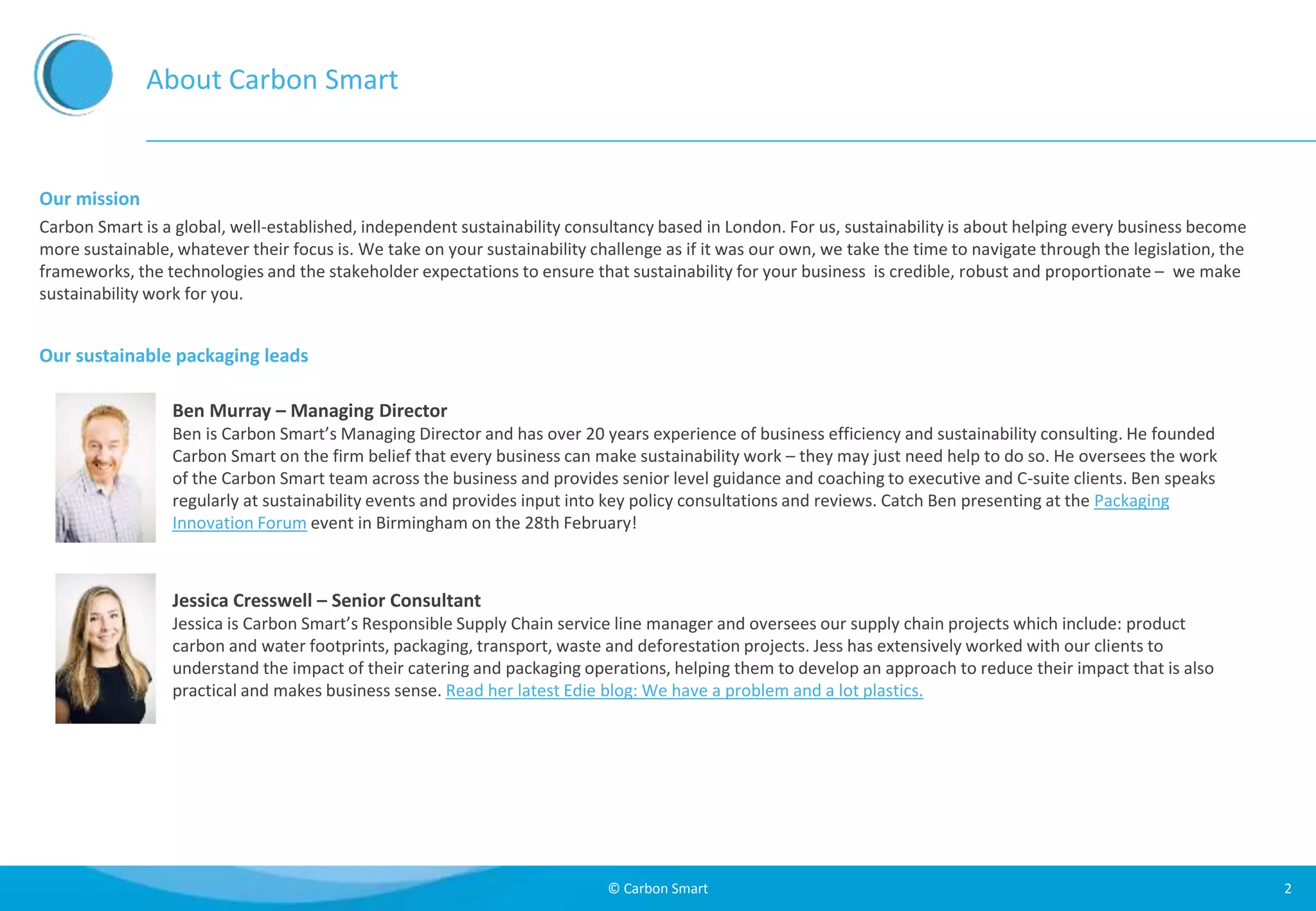 Carbon Smart sustainable packaging framework | PPT