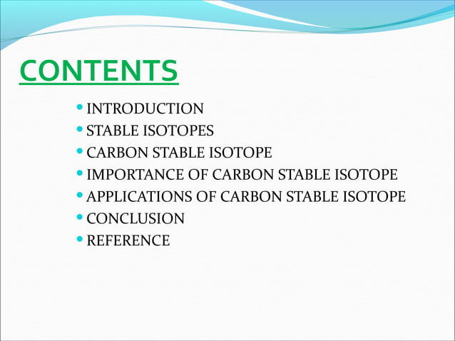 Carbon stable isotope | PPT