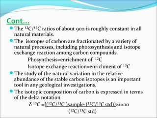 Carbon stable isotope | PPT