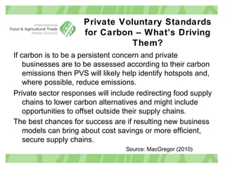 Carbon standards in agriculture and food trade | PPT | Agriculture ...