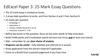 EdExcel Paper 3 Synoptic Essay (25 Marker) on Carbon Taxes | PPTX