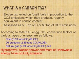 Carbon tax quick overview | PPTX