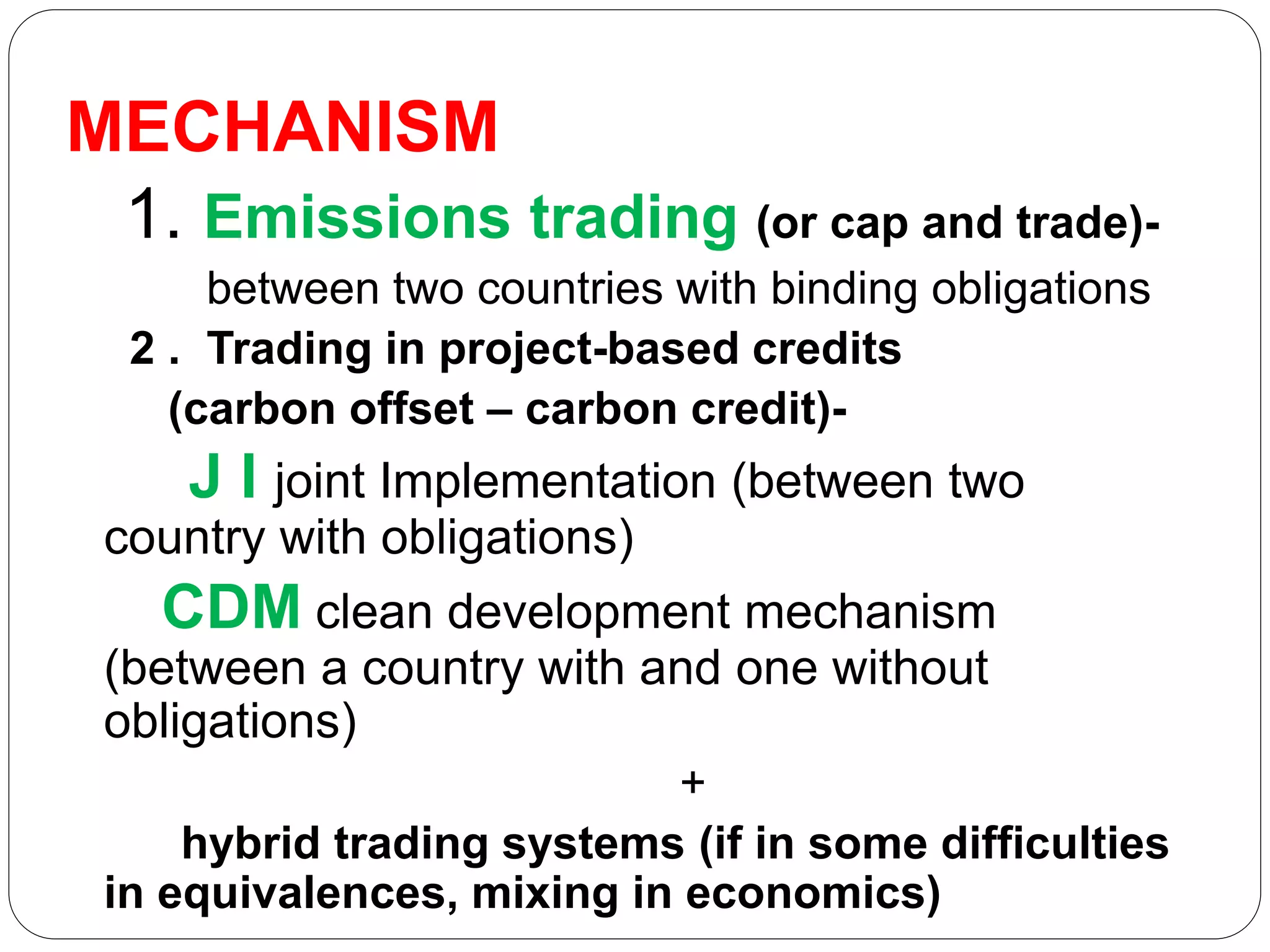 Carbon trading mechanism | PPTX