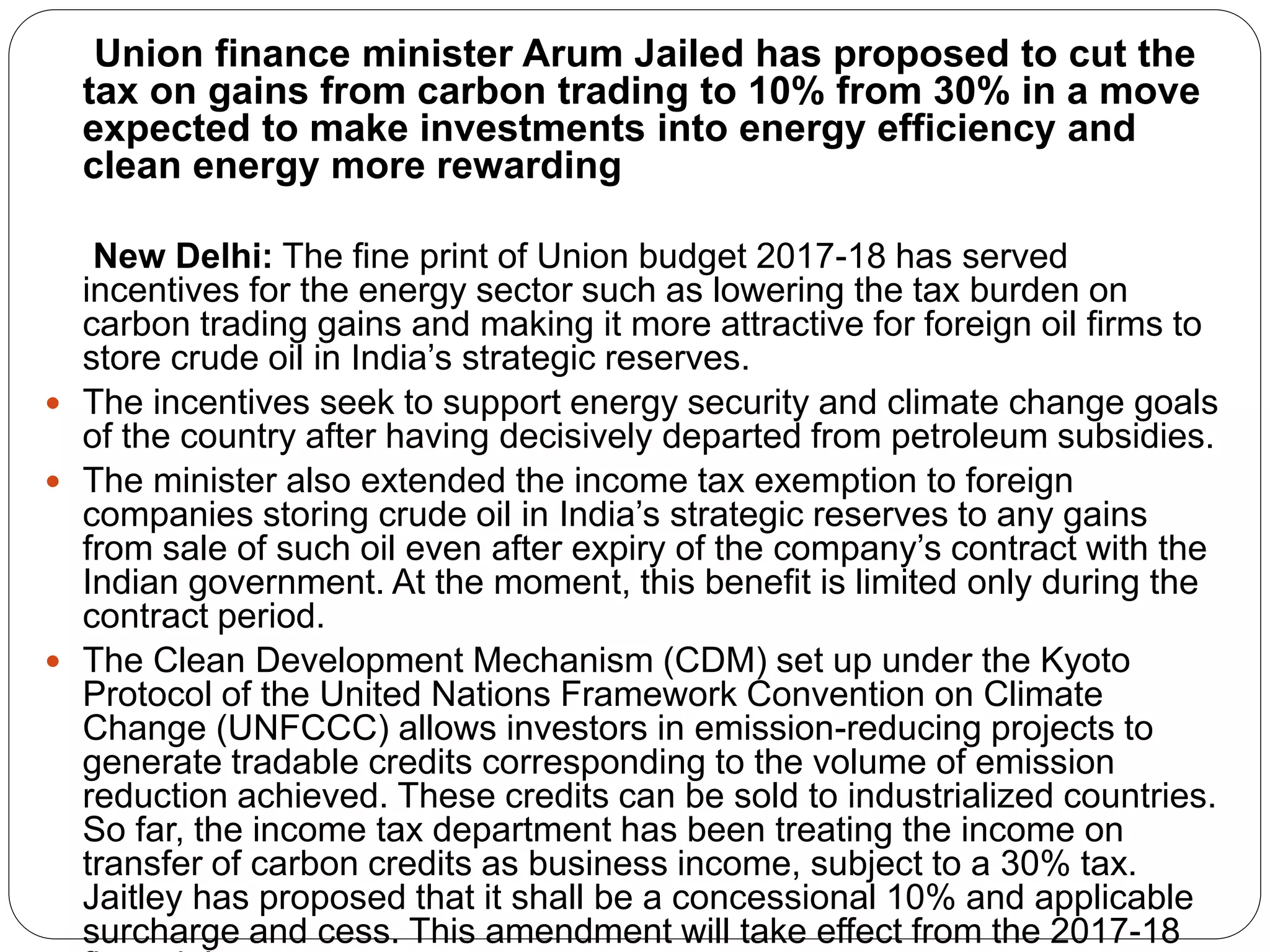 Carbon trading mechanism | PPTX