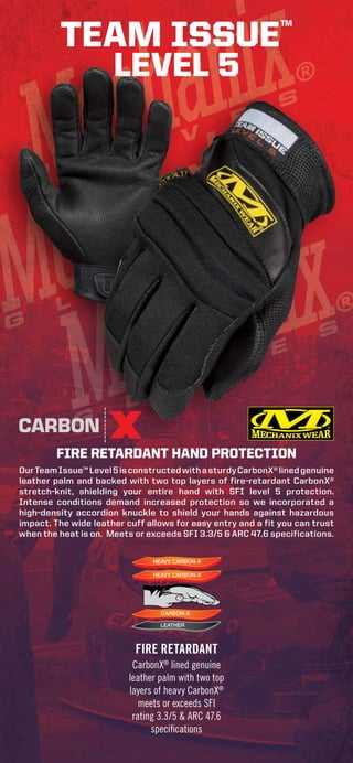 MECHANIX GLOVES Carbon x level 5 | PDF