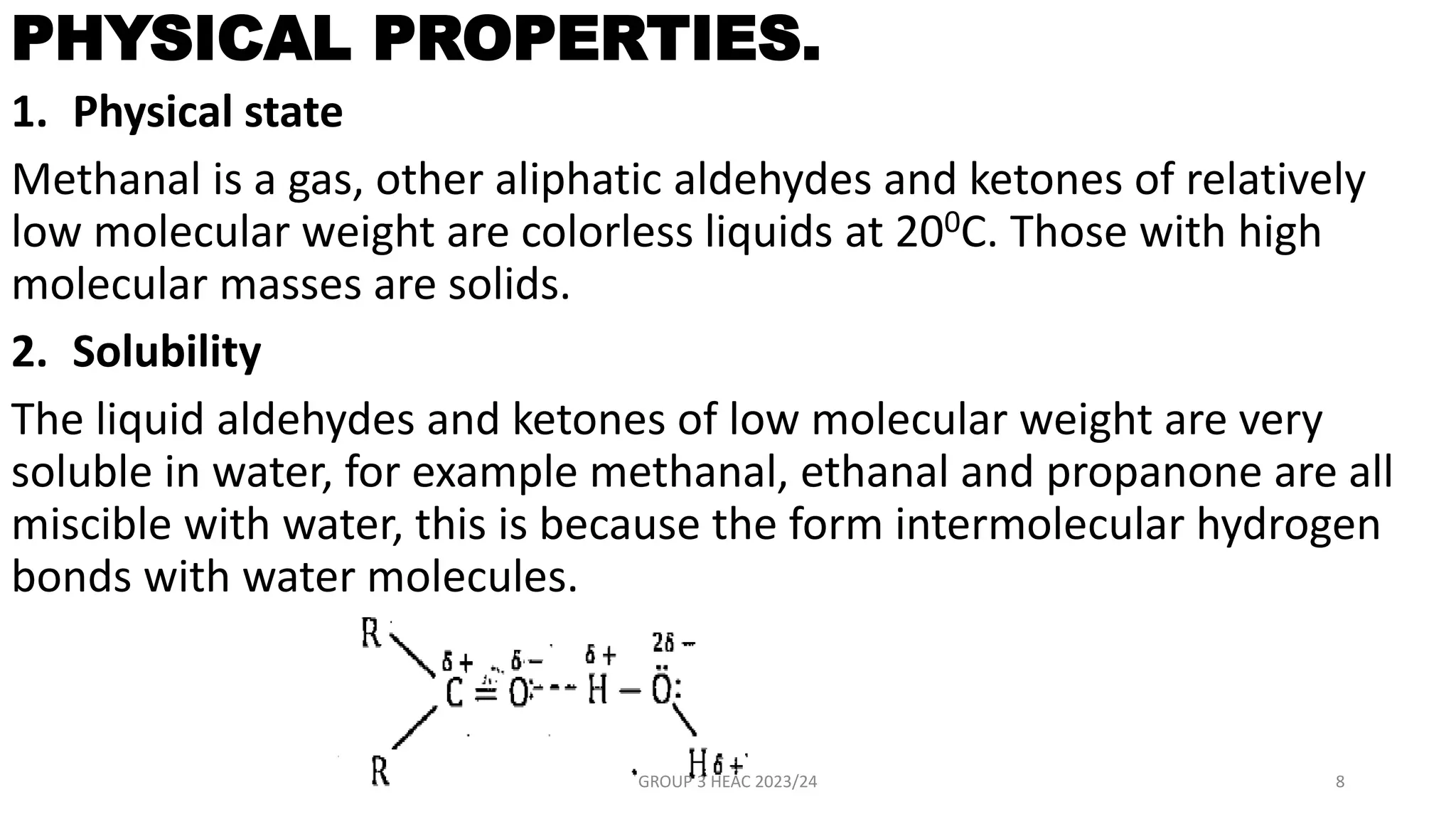 CARBONYL COMPOUNDS.pptx classifications and properties | PPTX