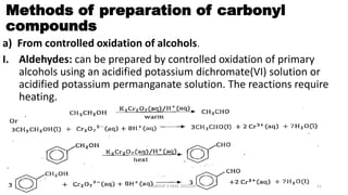 CARBONYL COMPOUNDS.pptx classifications and properties | PPTX